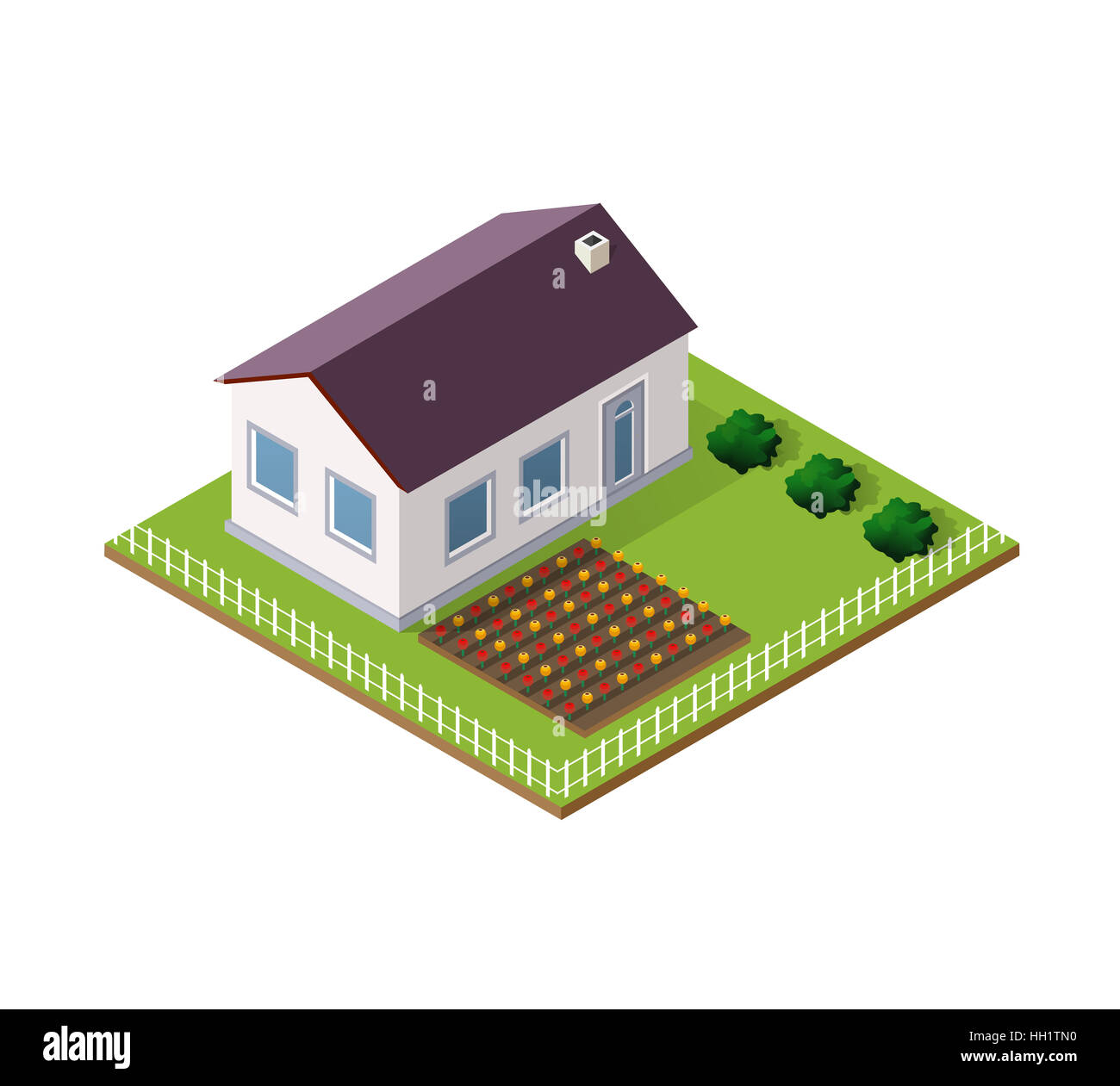 Countryside style garden Cut Out Stock Images & Pictures - Alamy