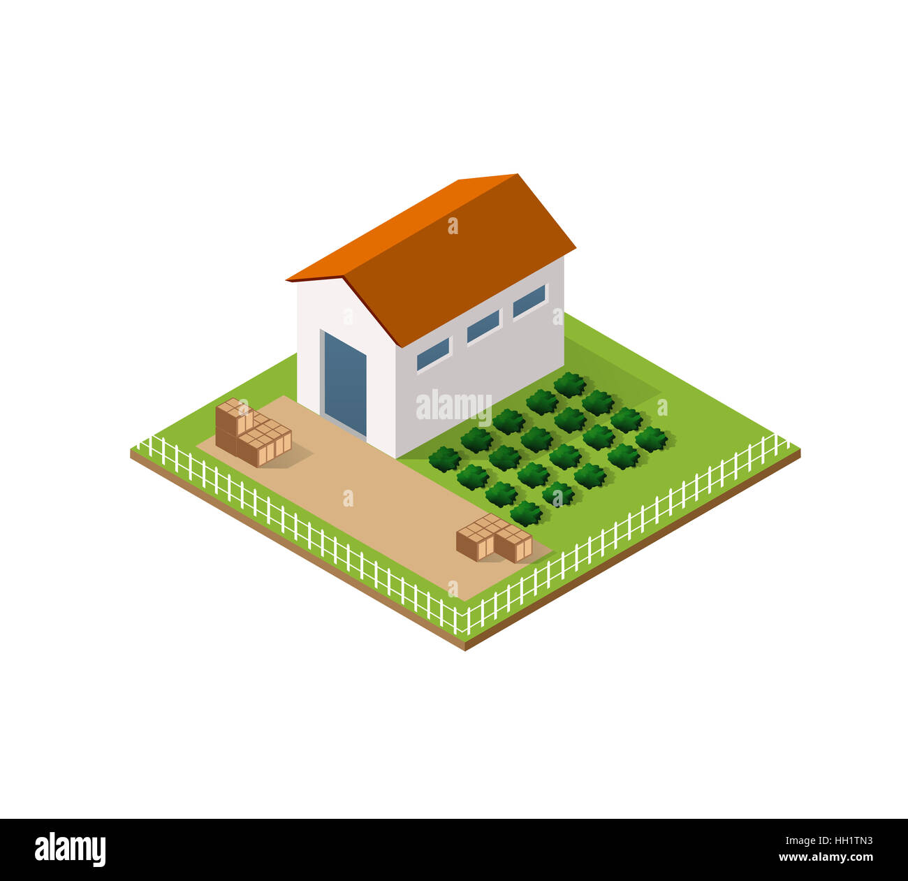 Farm countryside isometric design hi-res stock photography and images ...