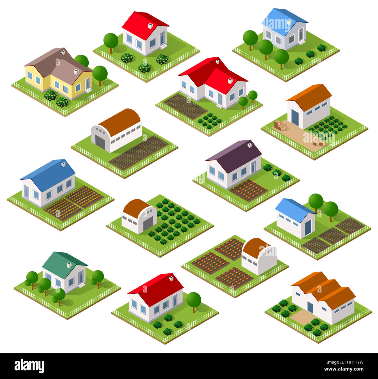 Set 3d isometric hi-res stock photography and images - Alamy