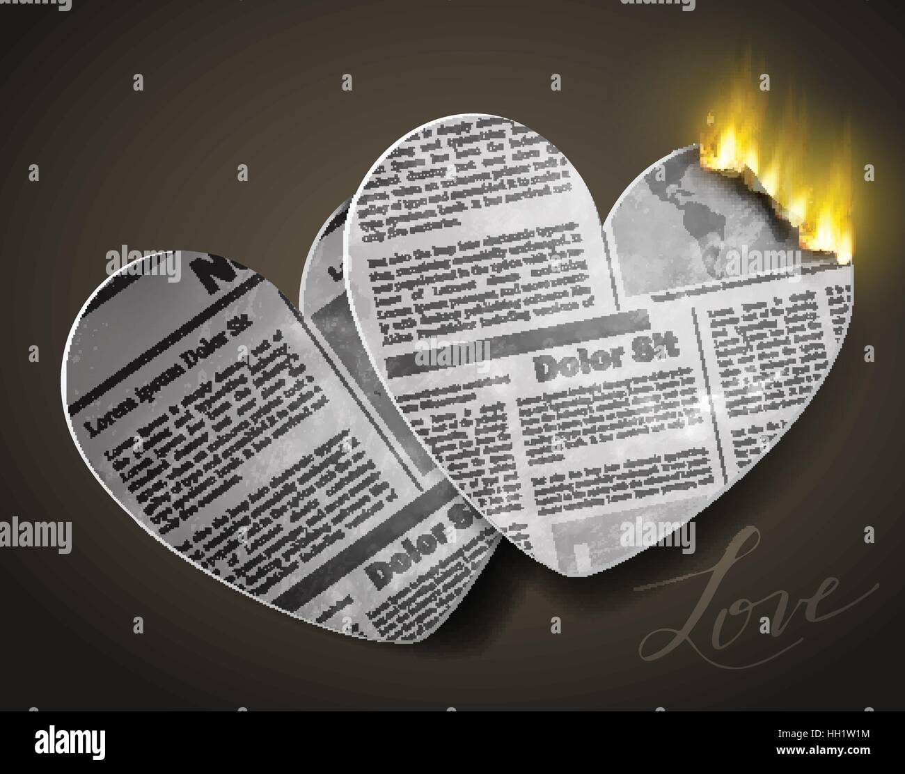 Burning sheet of paper Stock Vector Images - Alamy