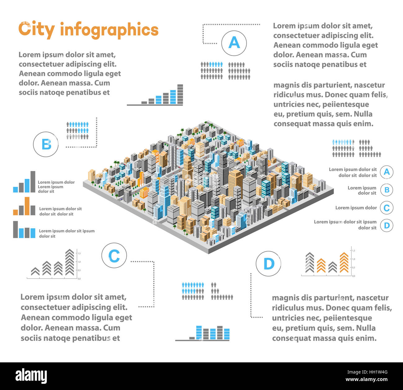 Infographic design template tree Cut Out Stock Images & Pictures - Alamy
