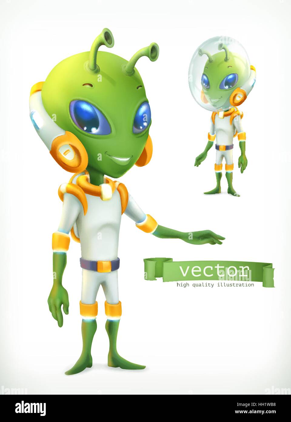 3d alien icon hi-res stock photography and images - Alamy