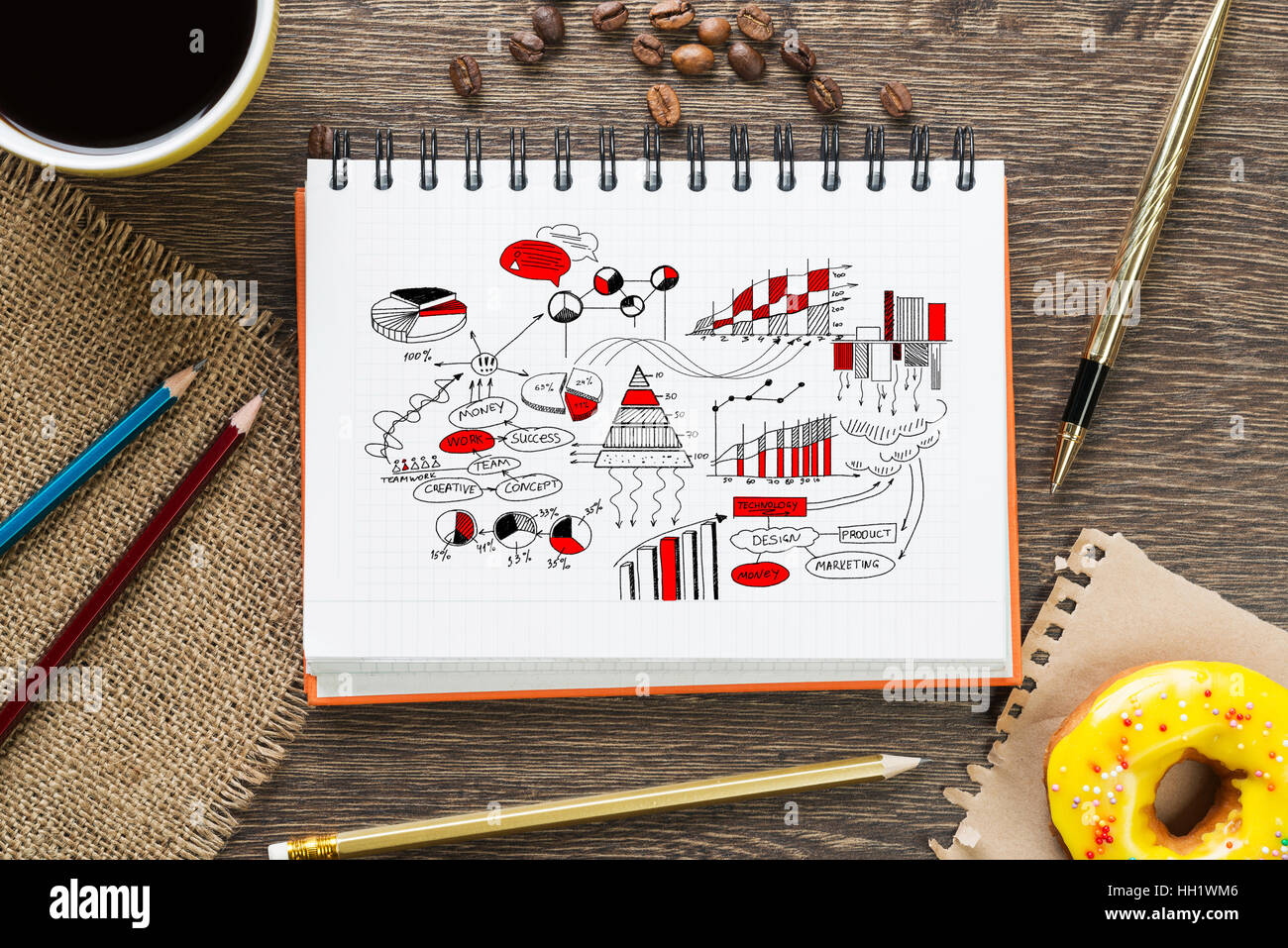 Coffee break and snack Stock Photo - Alamy