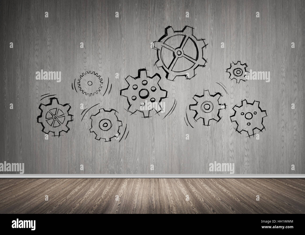 Gear mechanism as teamwork concept Stock Photo - Alamy