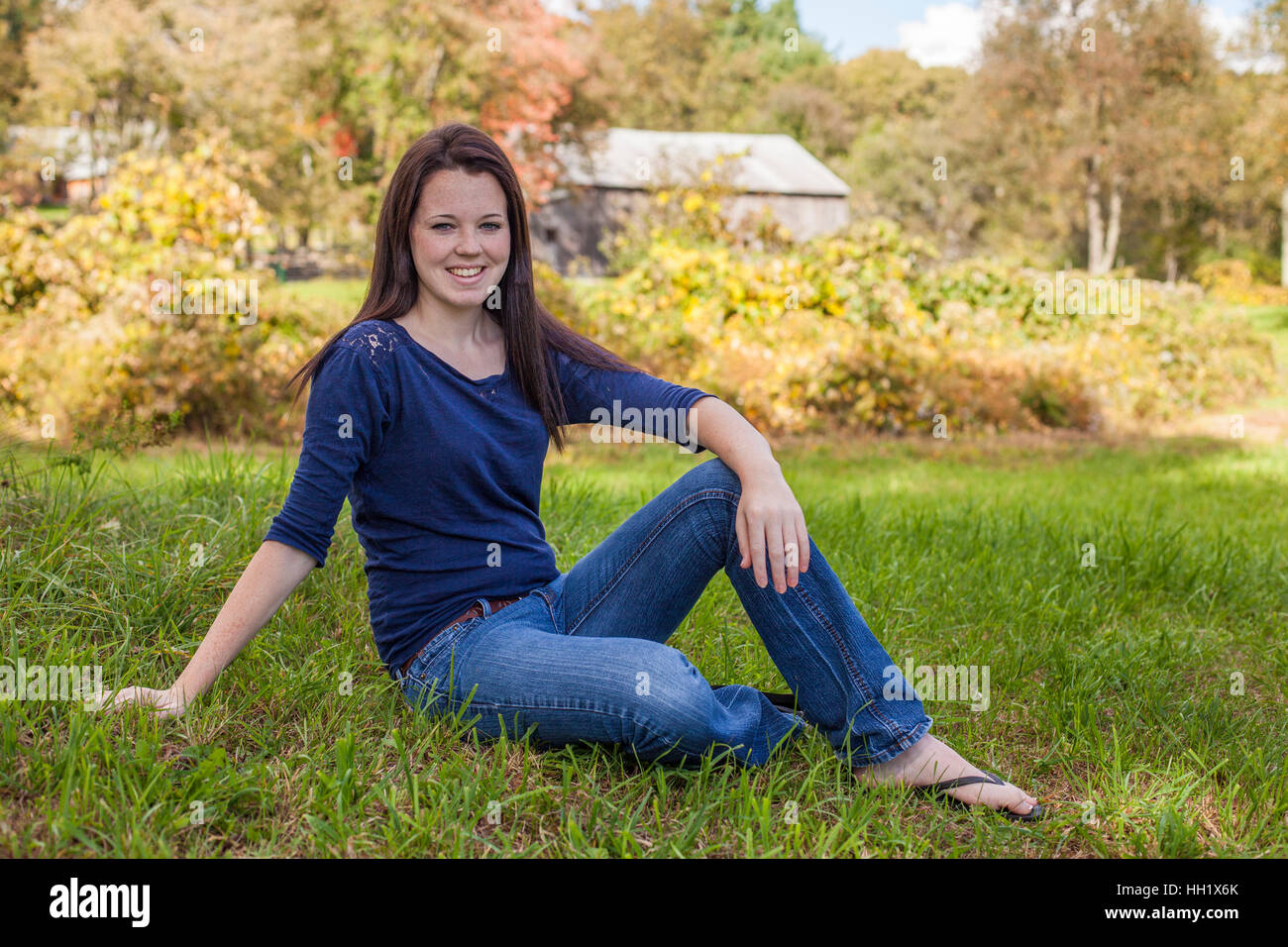 Young woman photographed on her farm Stock Photo - Alamy