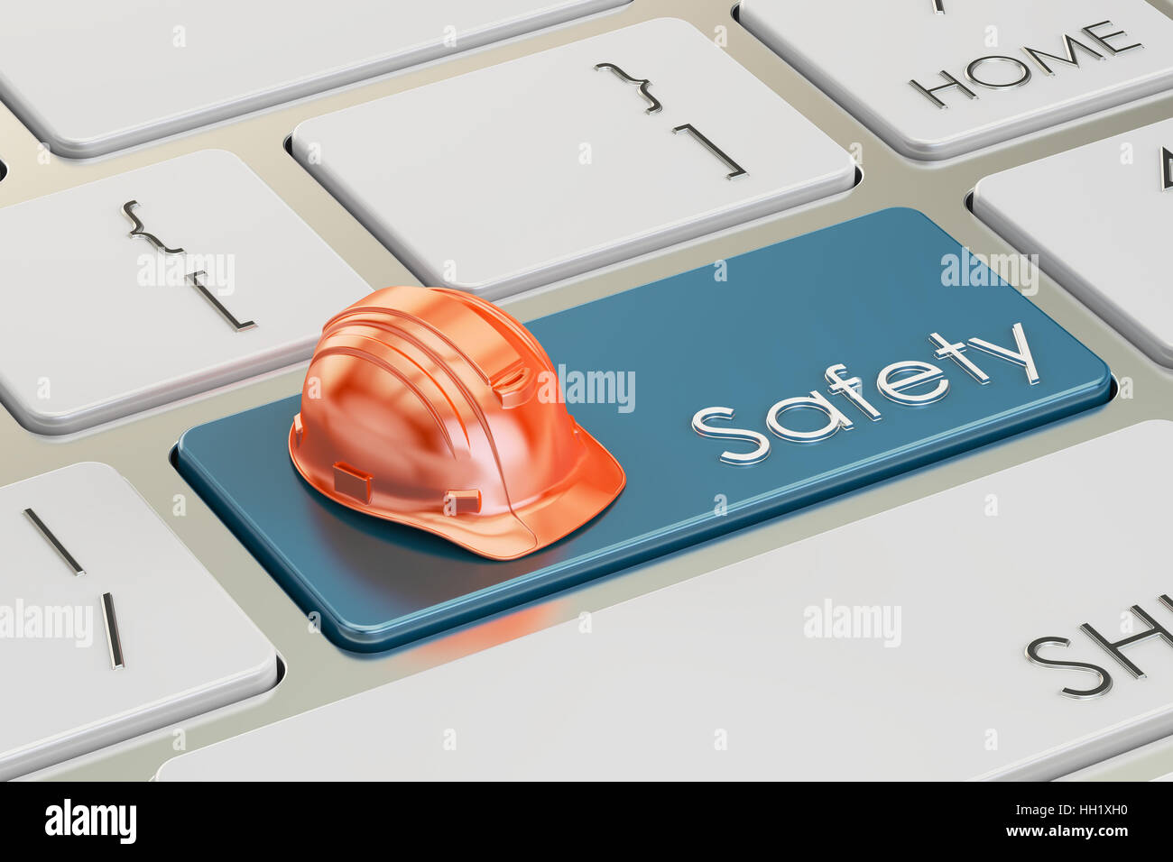 Industrial safety concept on keyboard button, 3D rendering Stock Photo ...