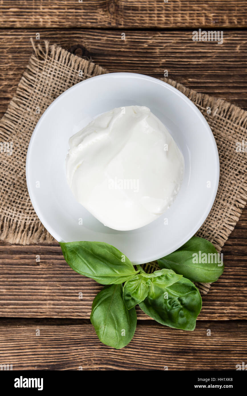 Big Mozzarella Ball as detailed close-up shot (selective focus Stock ...