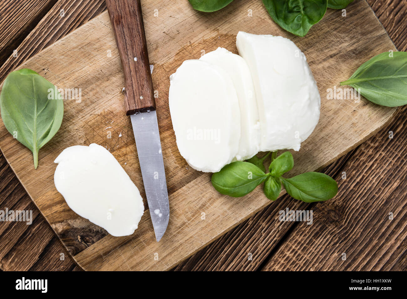 Big Mozzarella Ball as detailed close-up shot (selective focus Stock ...