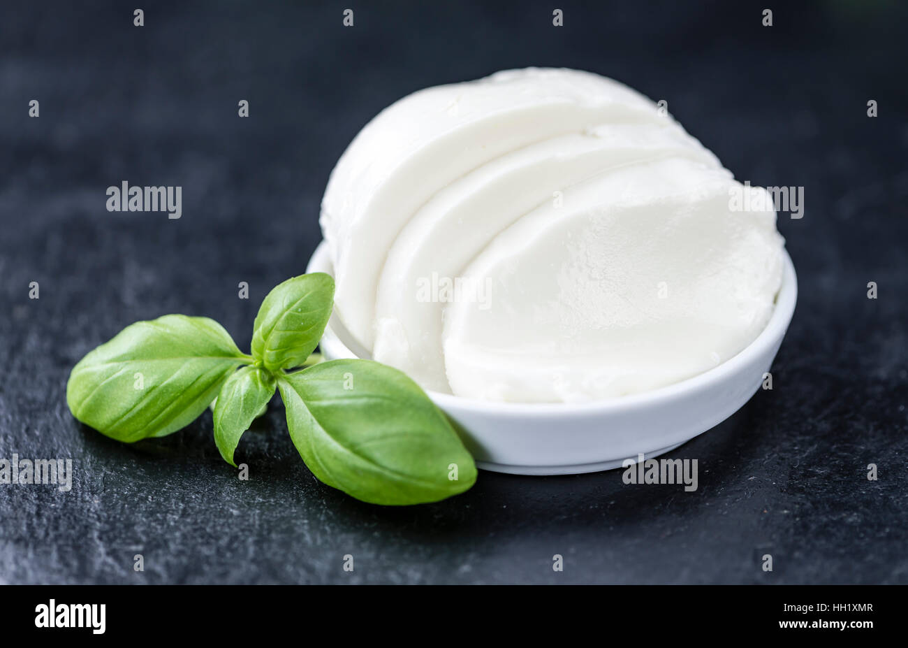 Big Mozzarella Ball as detailed close-up shot (selective focus Stock ...