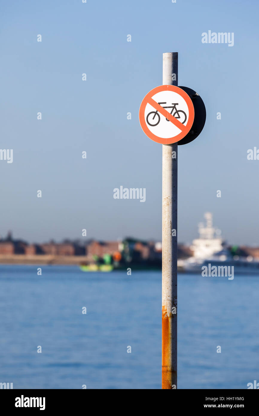 Cycling prohibited road sign hi-res stock photography and images - Alamy