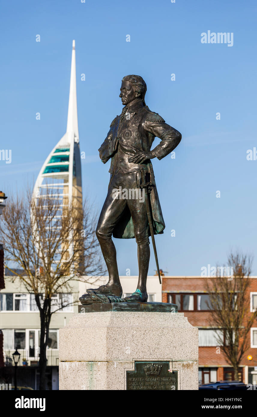 Statue of Admiral Lord Nelson in Grand Parade, Old Portsmouth ...