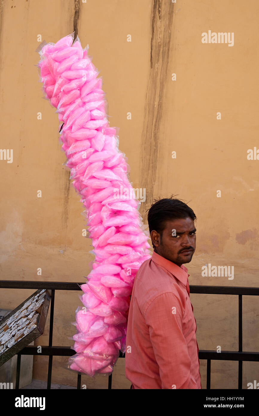 man carrying Sugar Candy at Jaipur Rajasthan India Stock Photo - Alamy