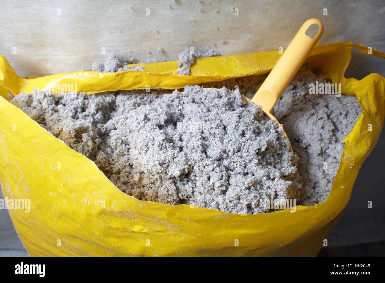 cellulose insulation made from recycled paper Stock Photo - Alamy