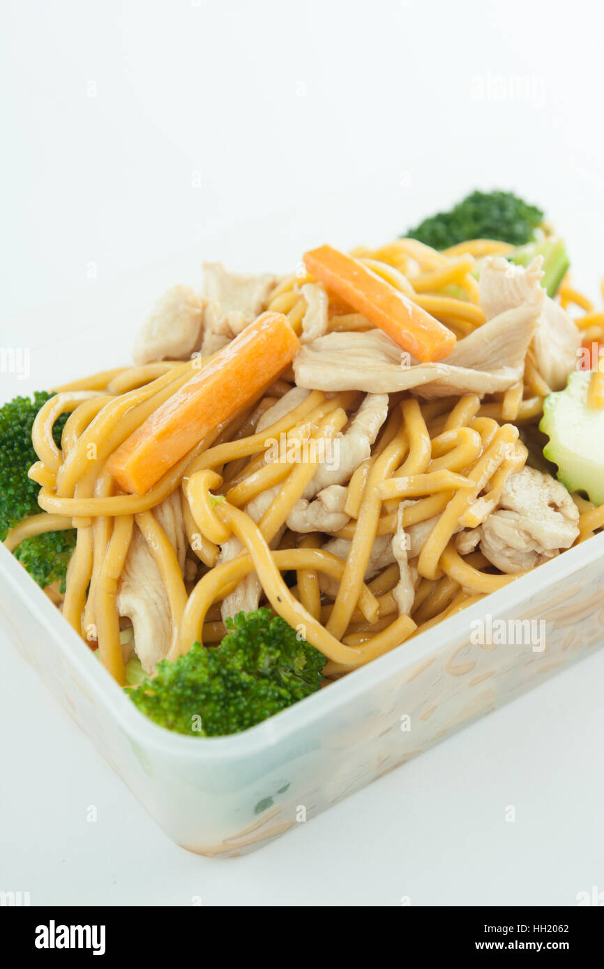 Stir fried noodle in box Stock Photo - Alamy