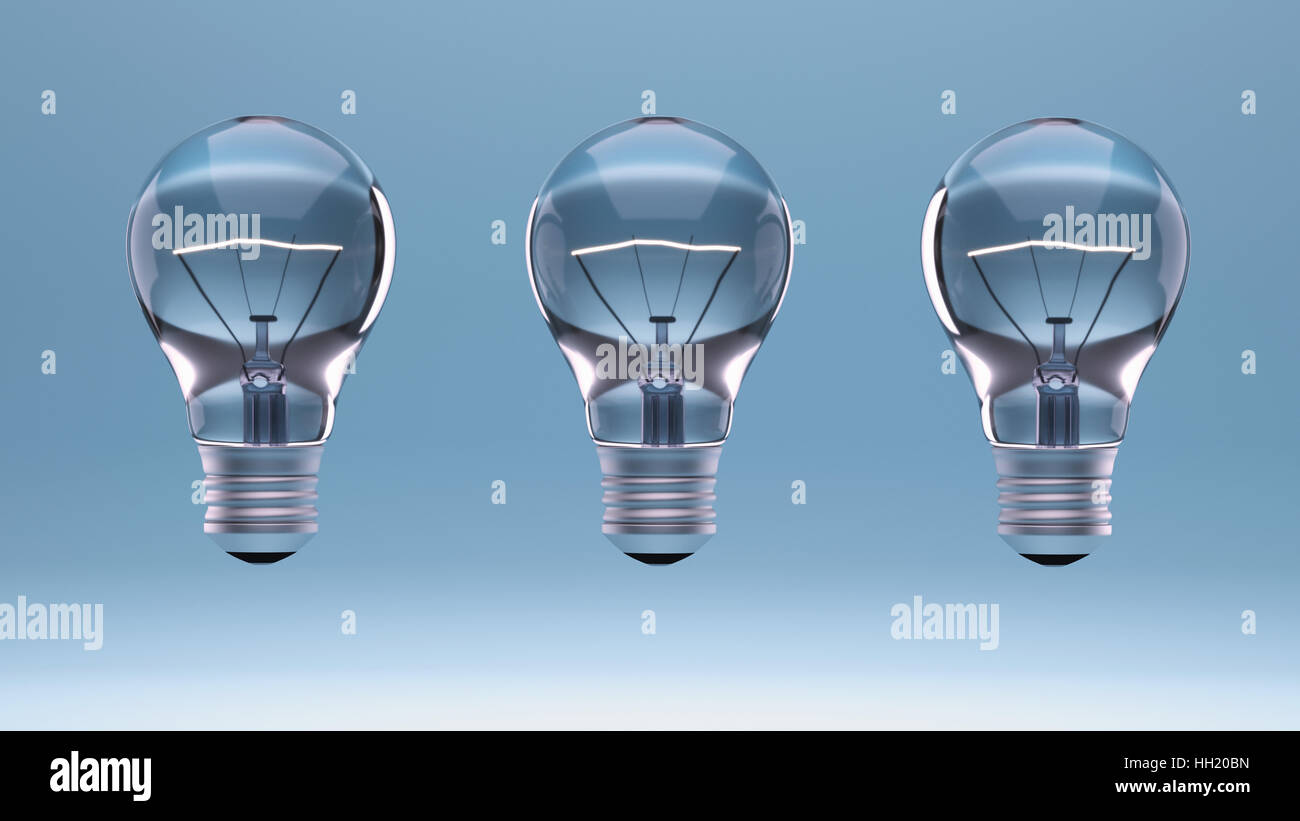 three light bulbs Stock Photo - Alamy