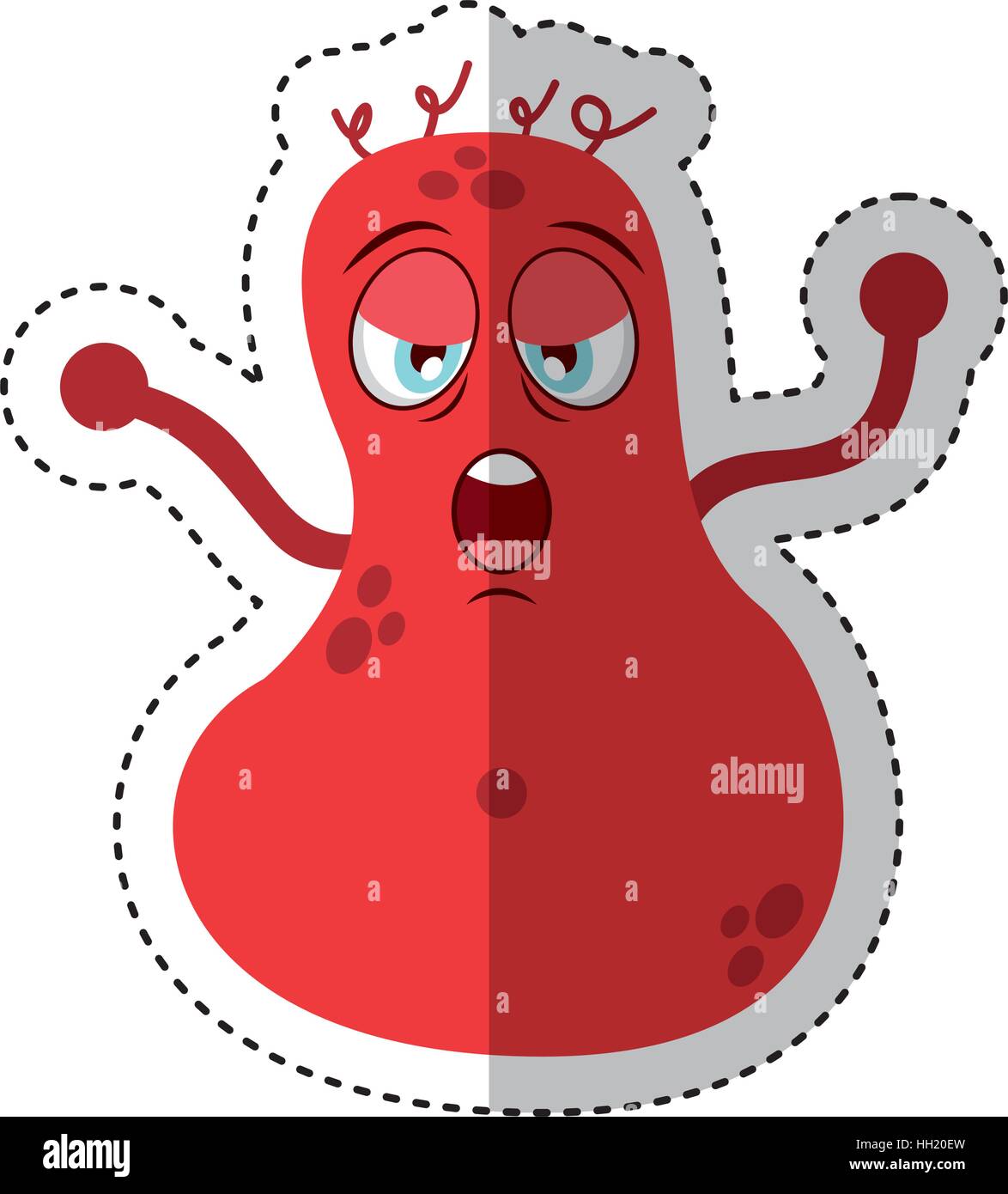 bacterium comic character icon Stock Vector Image & Art - Alamy