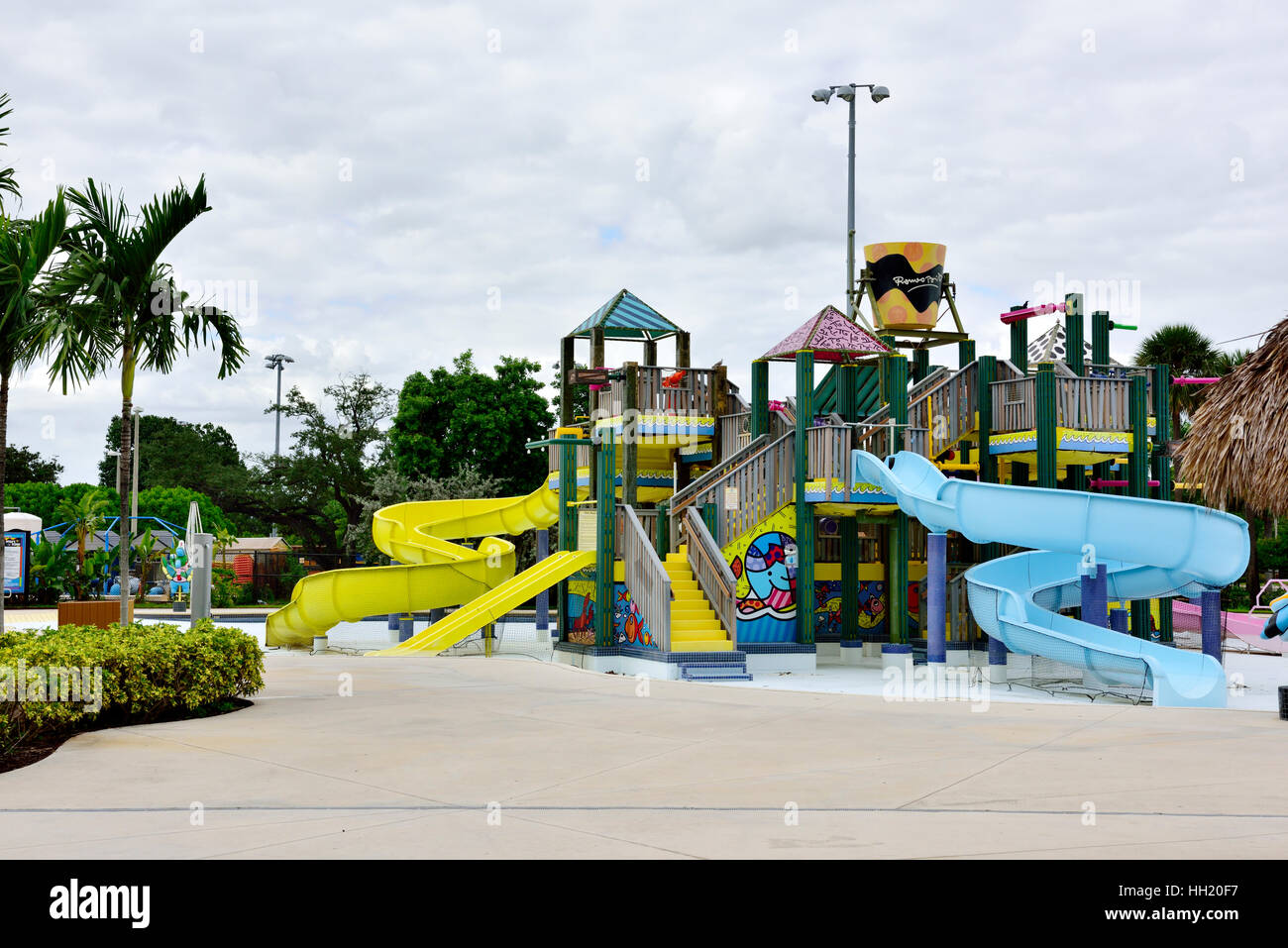 Grapeland Water Park childrens water slides in “Pirate’s Plunge”, Miami ...