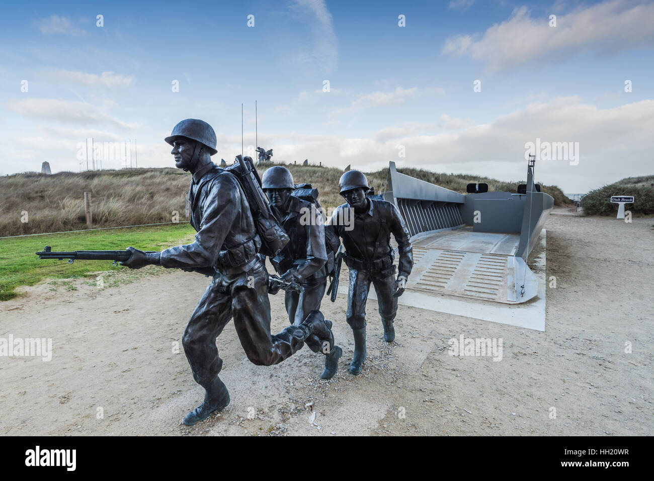 Utah Beach invasion landing memorial,Normandy,France Stock Photo - Alamy