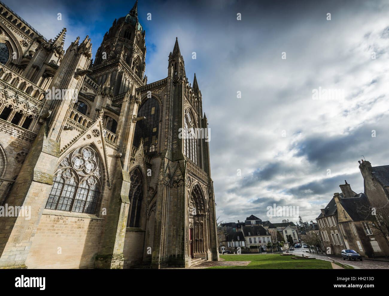 Bayeux medieval Cathedral of Notre Dame, Normandy,France Stock Photo ...