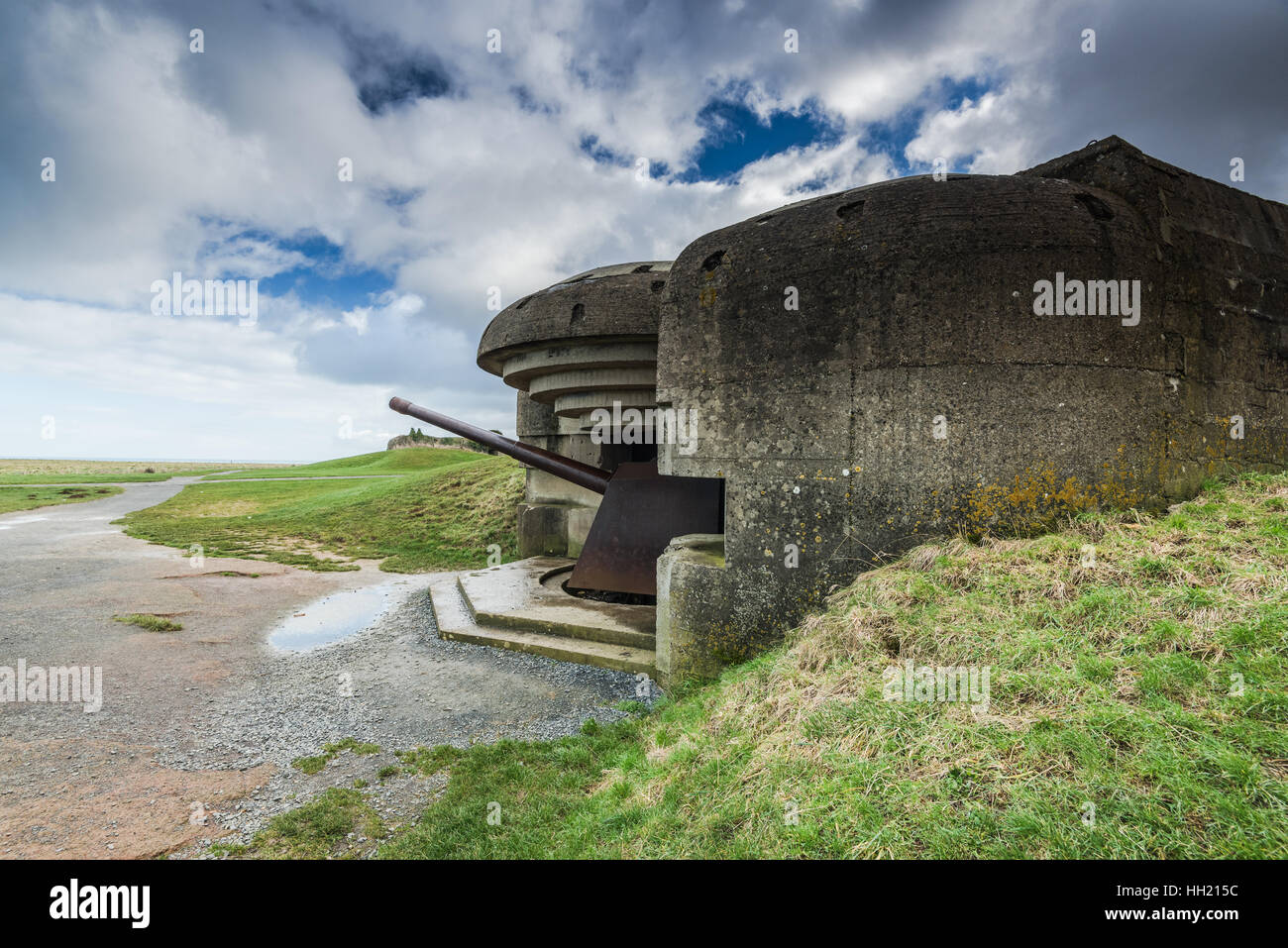 German battery, bunkers and guns in Normandy,France Stock Photo - Alamy