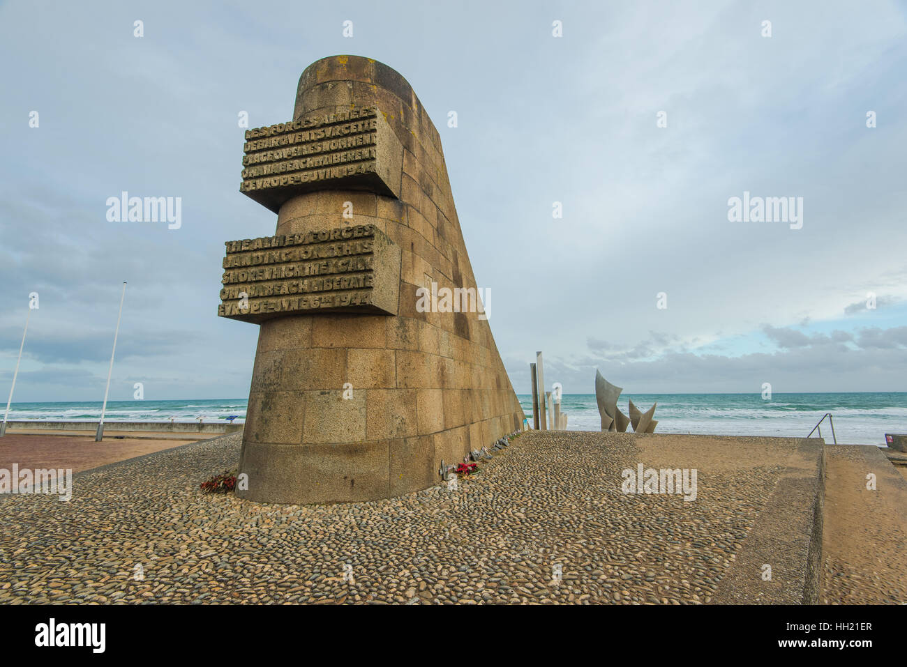 Omaha Beach World War Two Overlord landing Memorial in Normandy,France ...