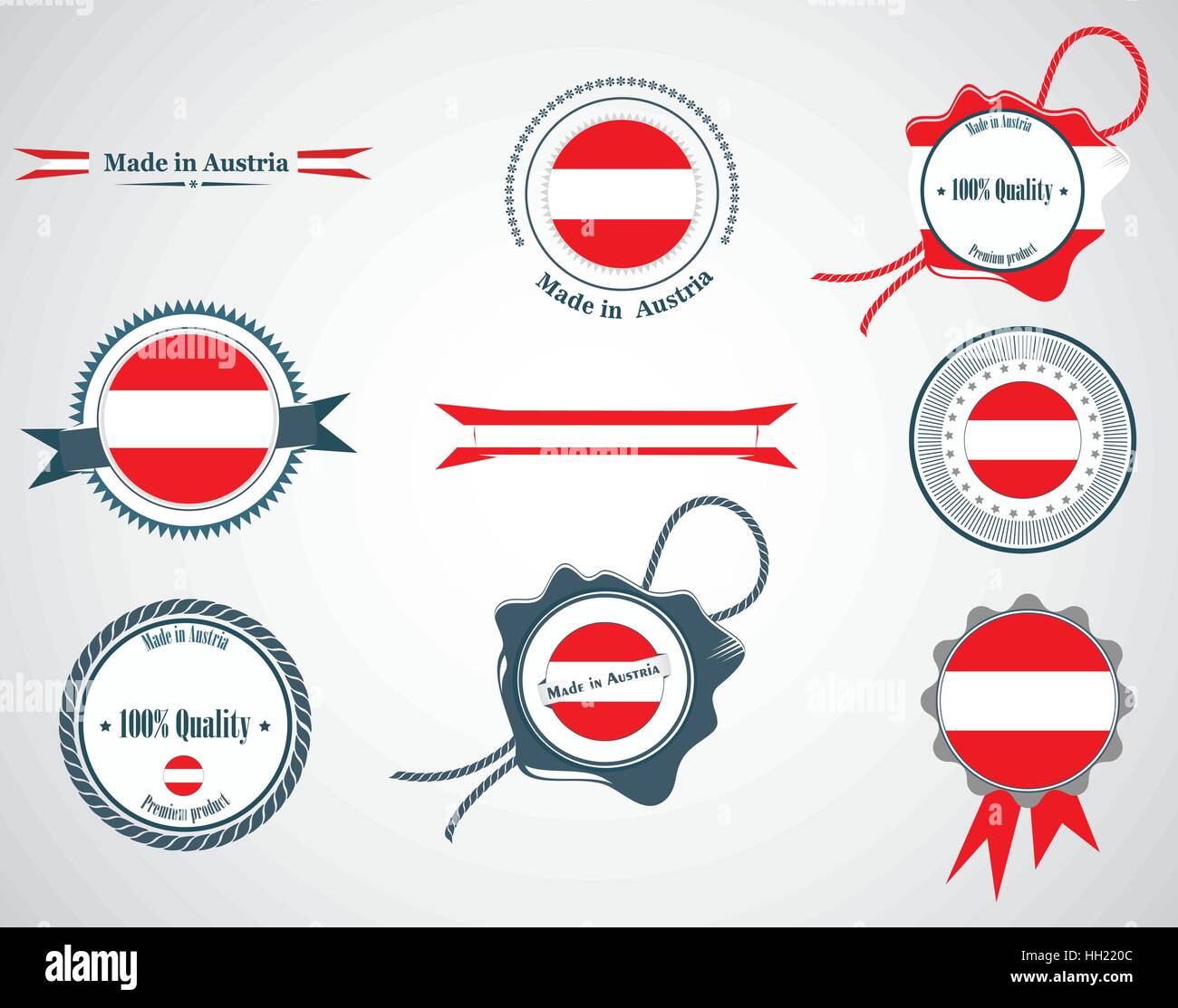 Illustration flag austria made Stock Vector Images - Alamy