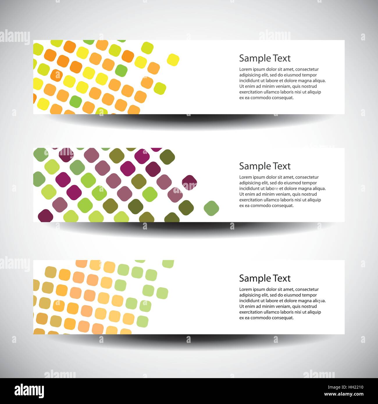 Vector set of three banner designs Stock Vector Image & Art - Alamy