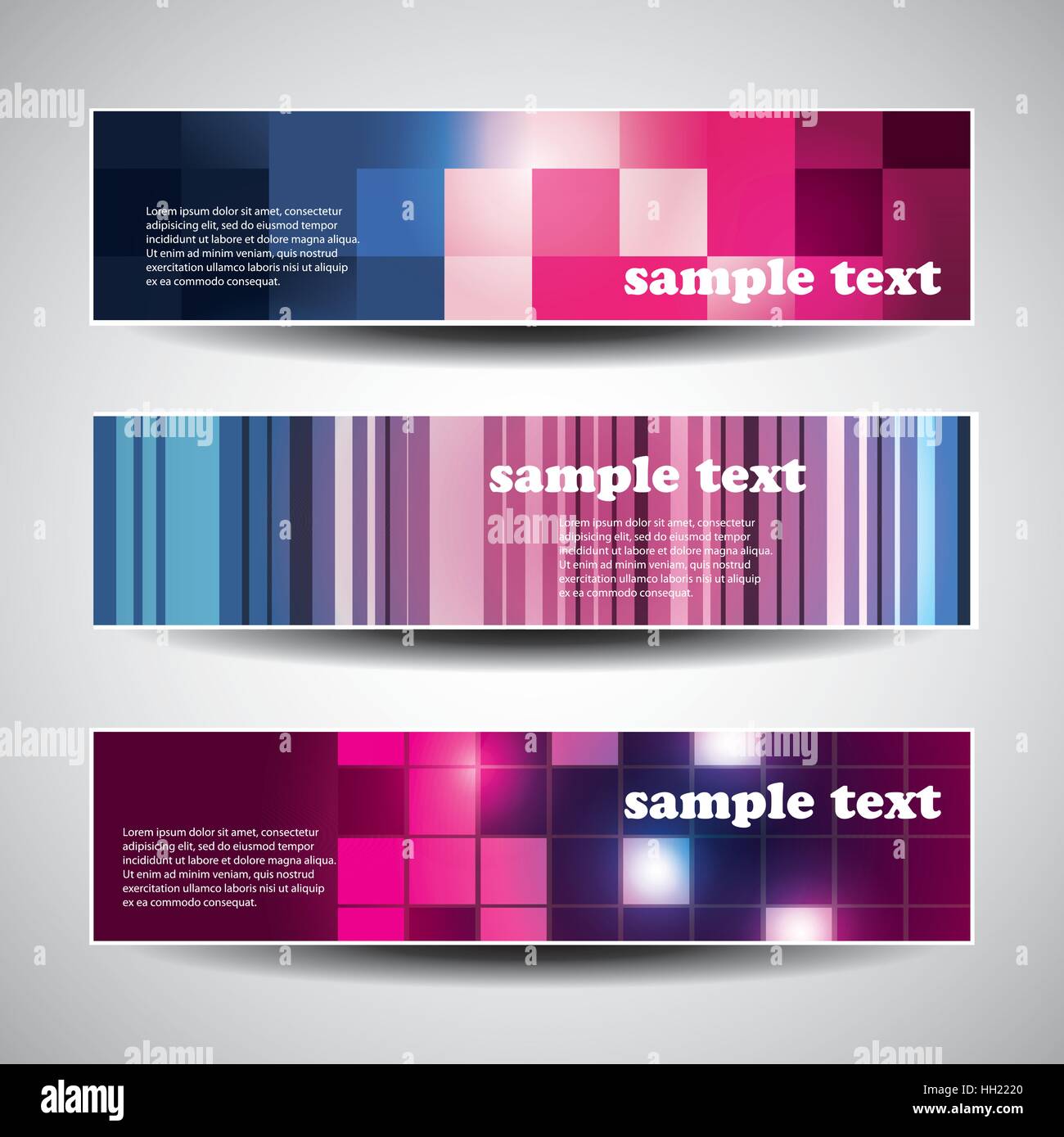 Three Abstract Header Designs Stock Vector Image & Art - Alamy