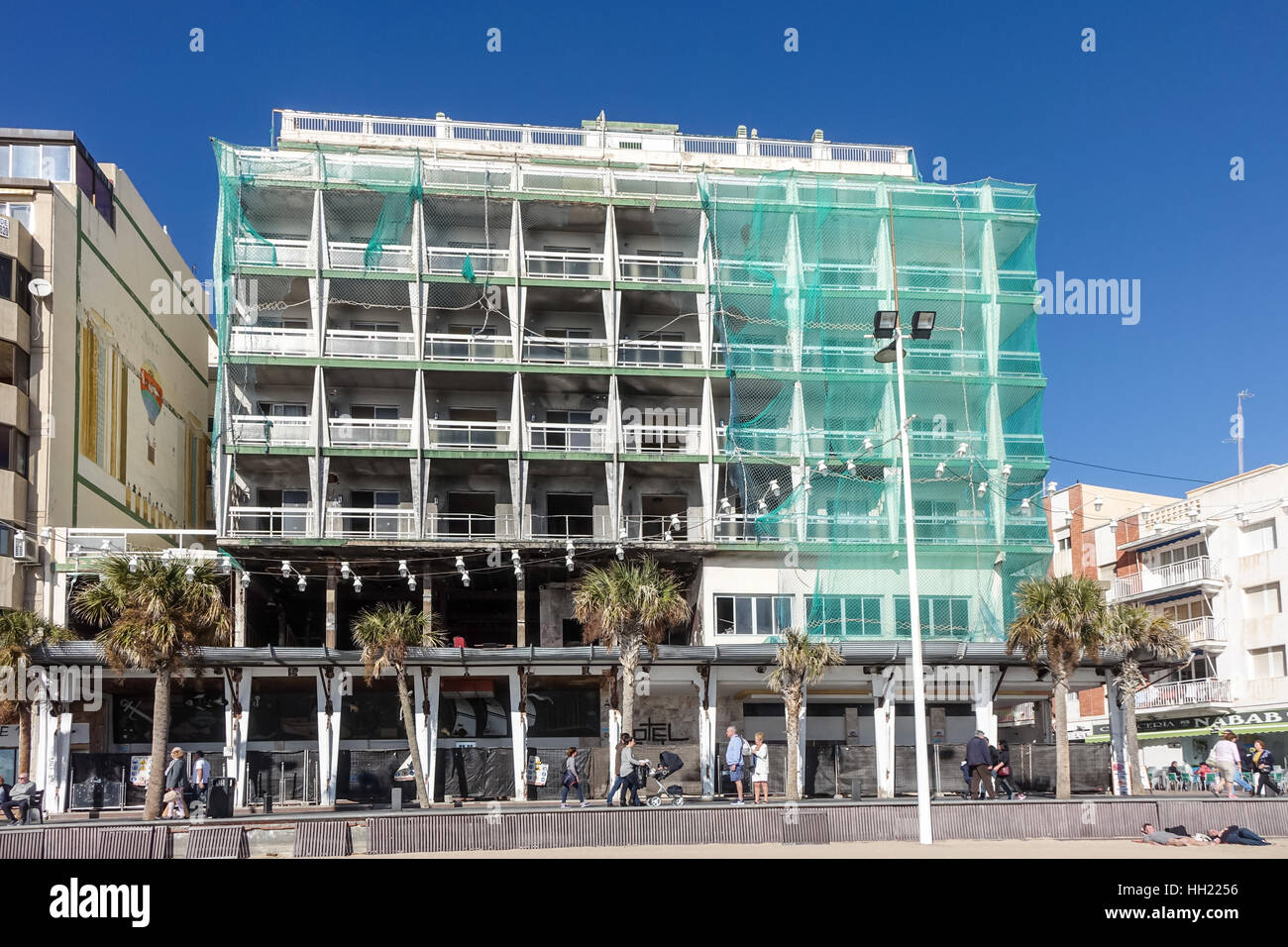 Derelict Hotel, Benidorm, Alicante Province, Spain, Europe Stock Photo ...