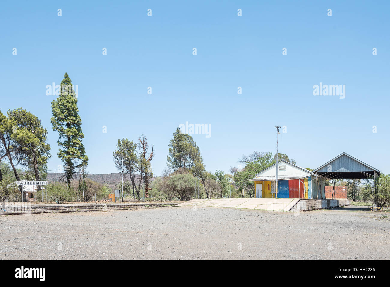 The train station in Fauresmith, a small town in the Free State ...