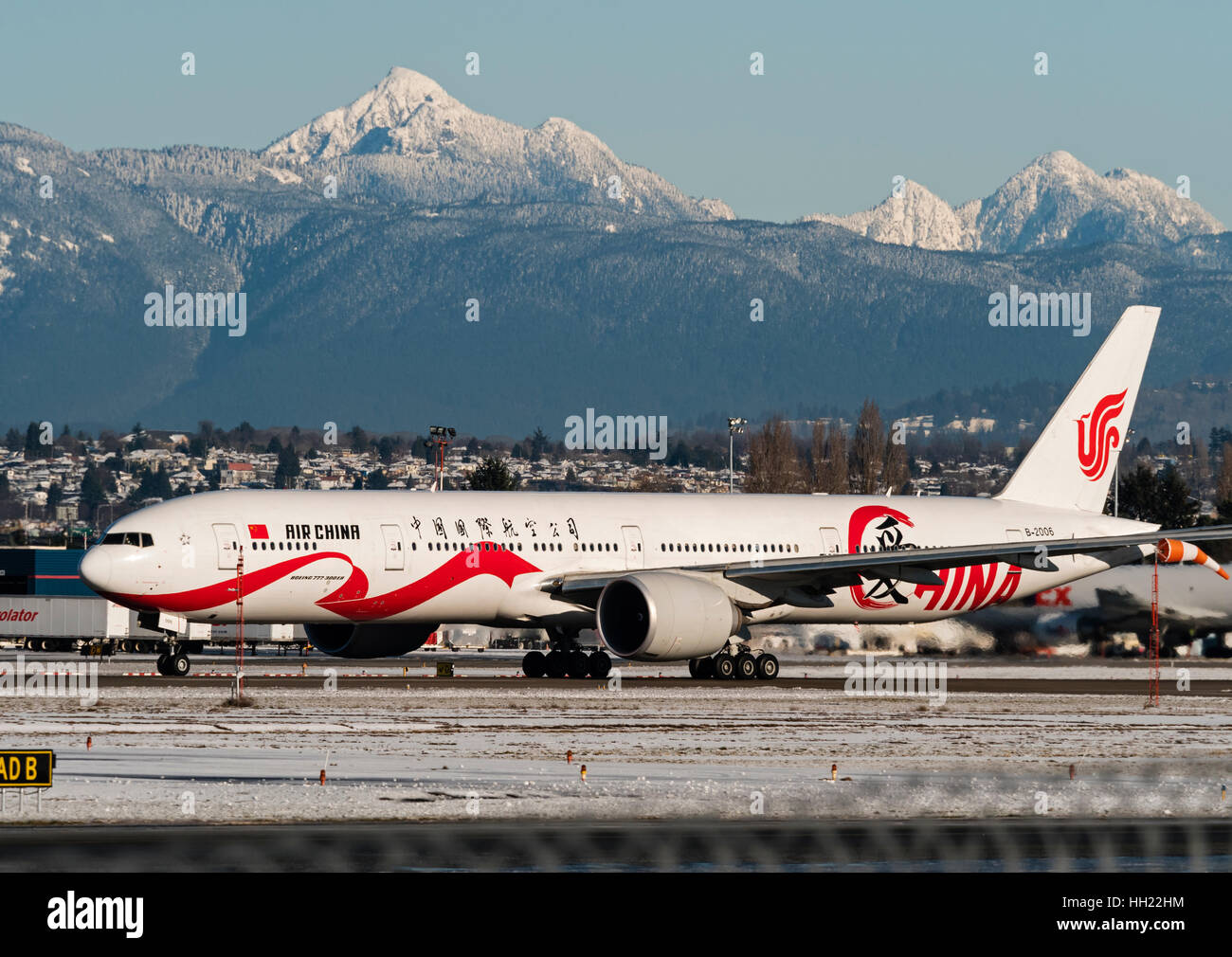 Air China plane airplane Boeing 777 (777-300ER) painted in special ...