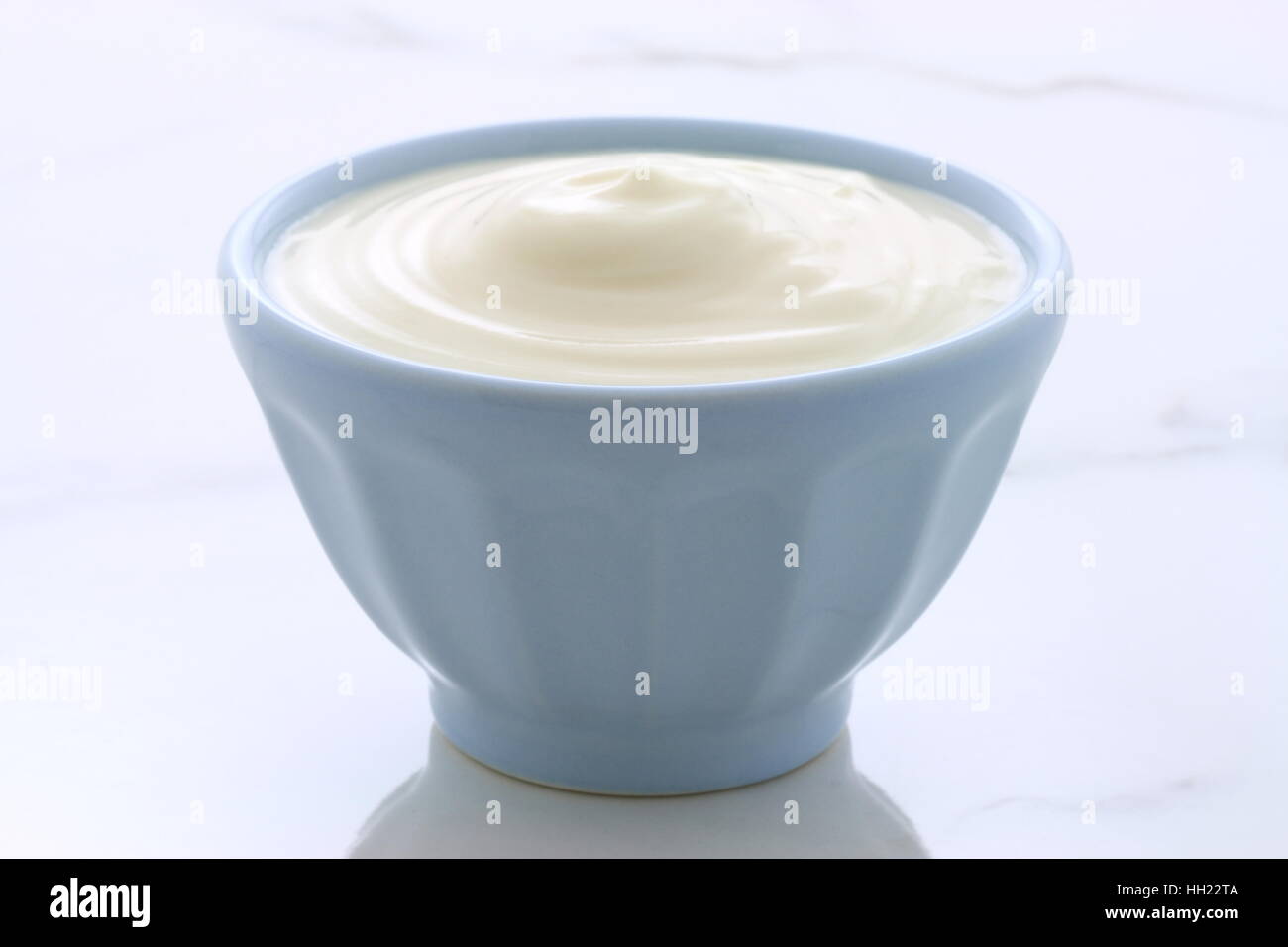 Delicious, nutritious and healthy fresh plain yogurt on vintage italian ...