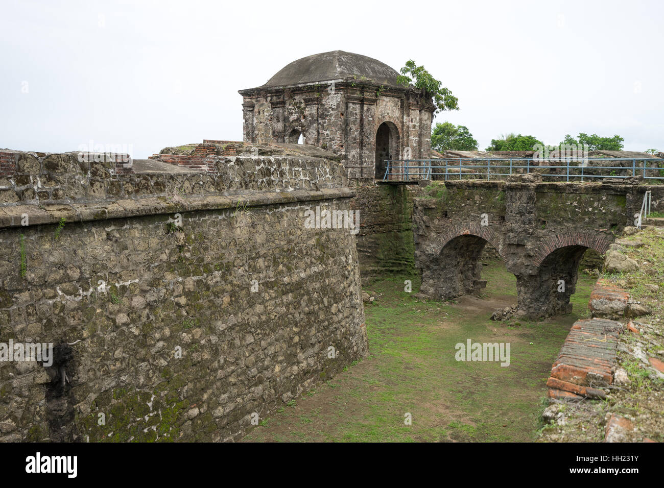 June 10, 2016 Colon, Panama: the moat at the entrance to the ruins of ...