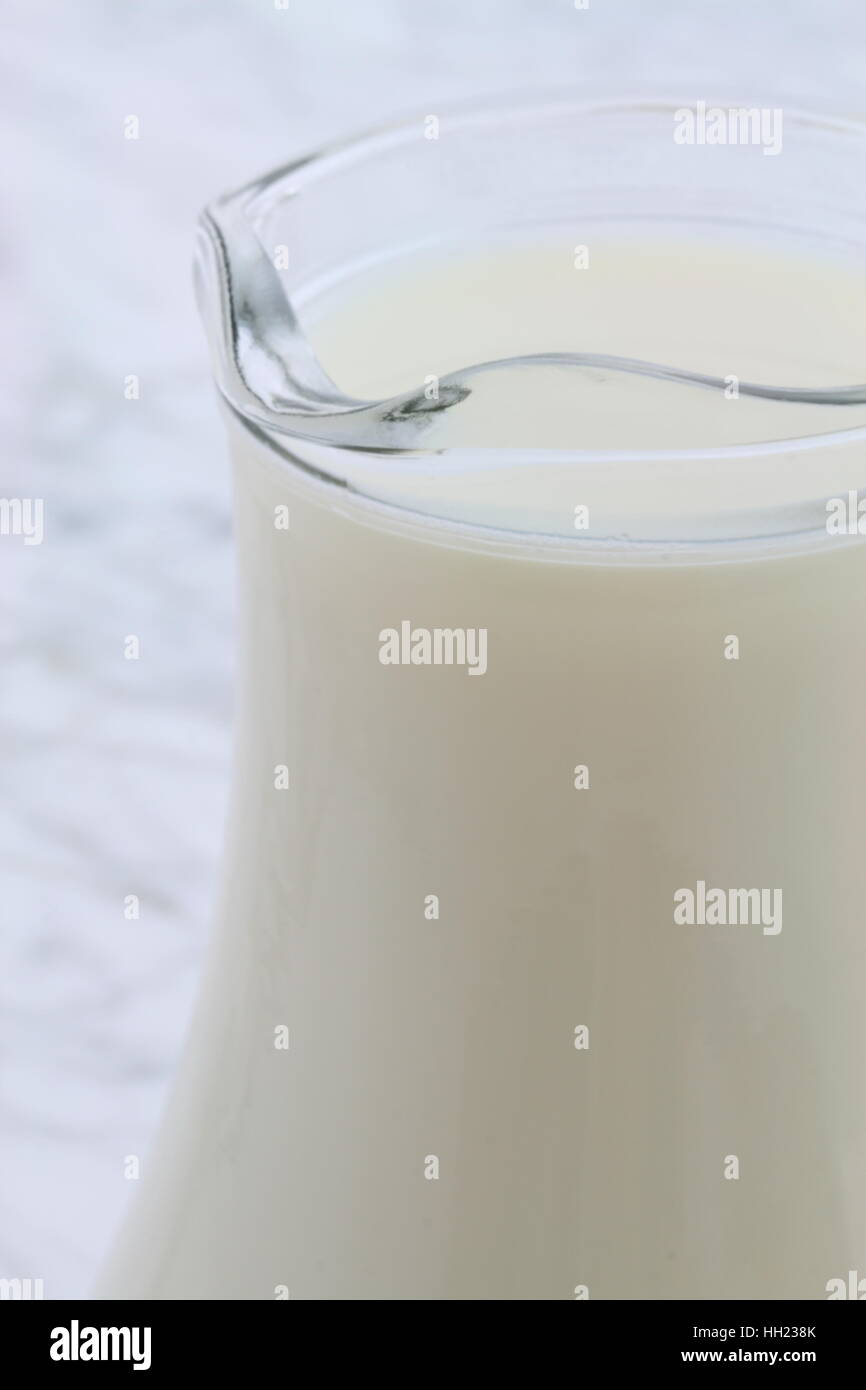 Delicious fresh milk, one of the primary sources of nutrition Stock ...