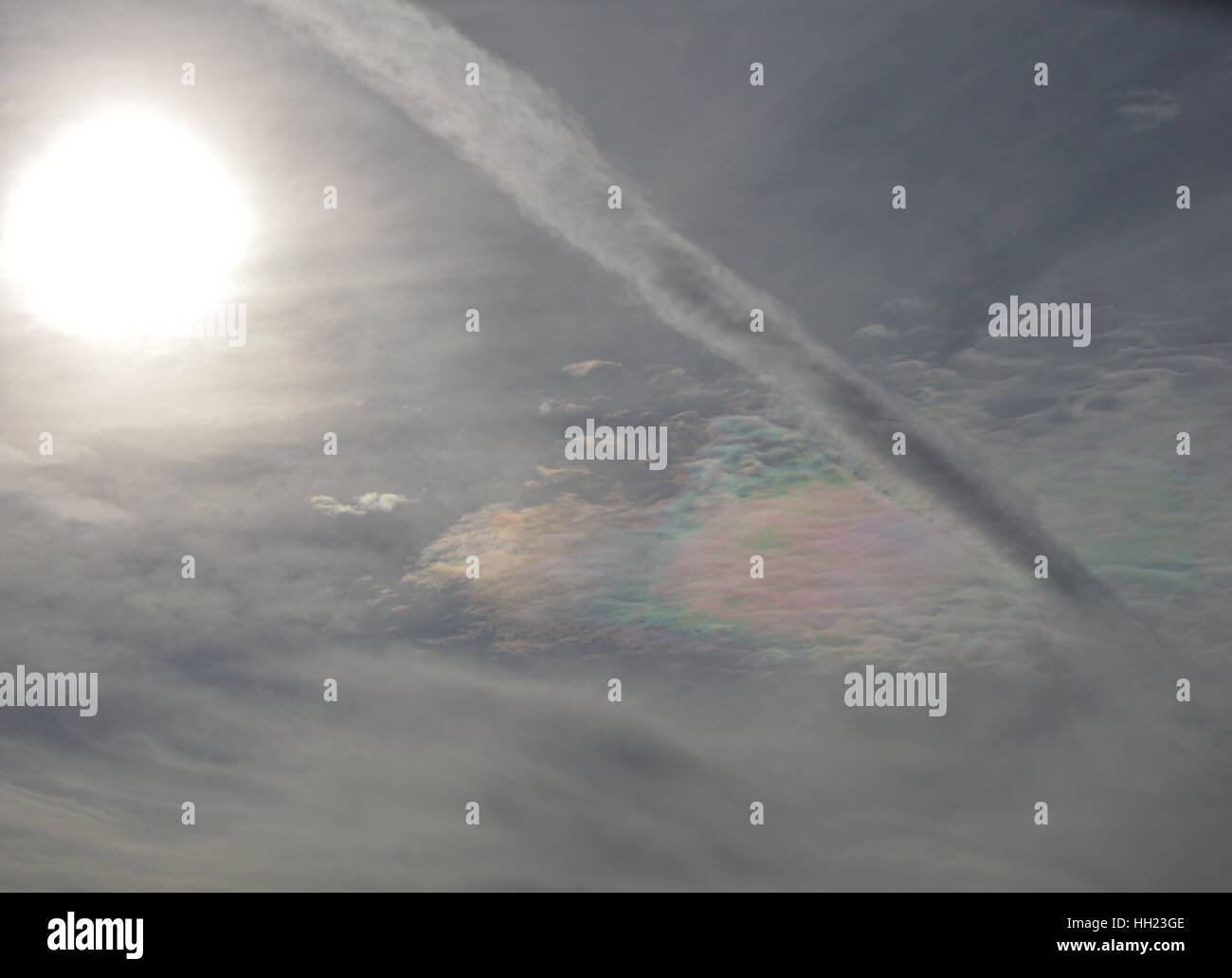 Cloud cone formation with colors in Arizona Stock Photo - Alamy
