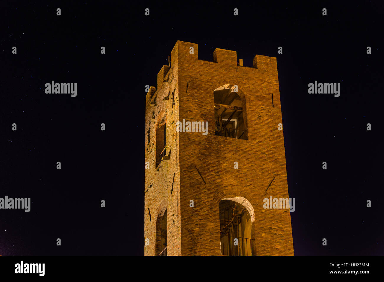ancient medieval tower at night Stock Photo - Alamy