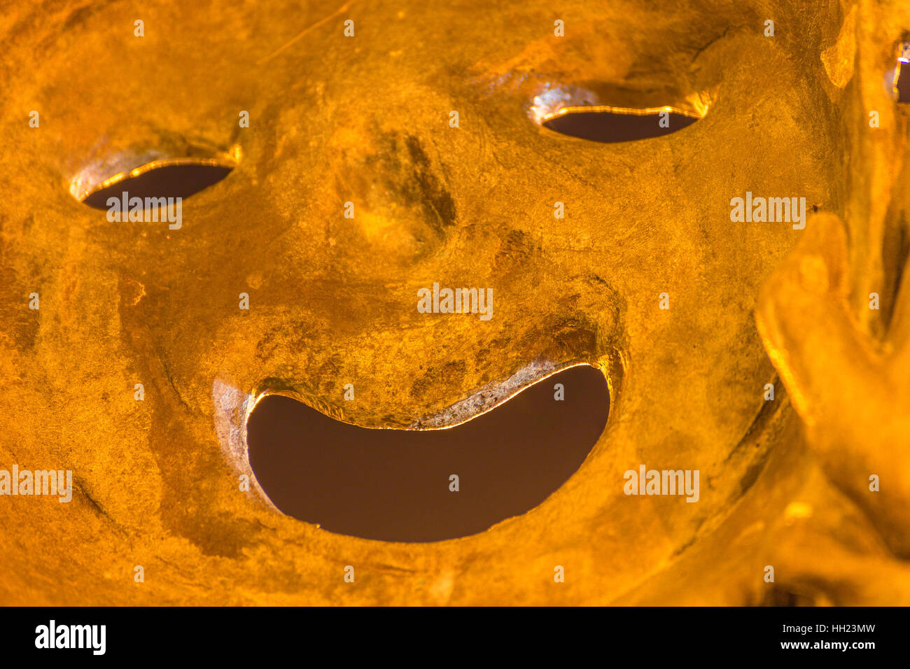 statue of theatrical mask at night Stock Photo - Alamy
