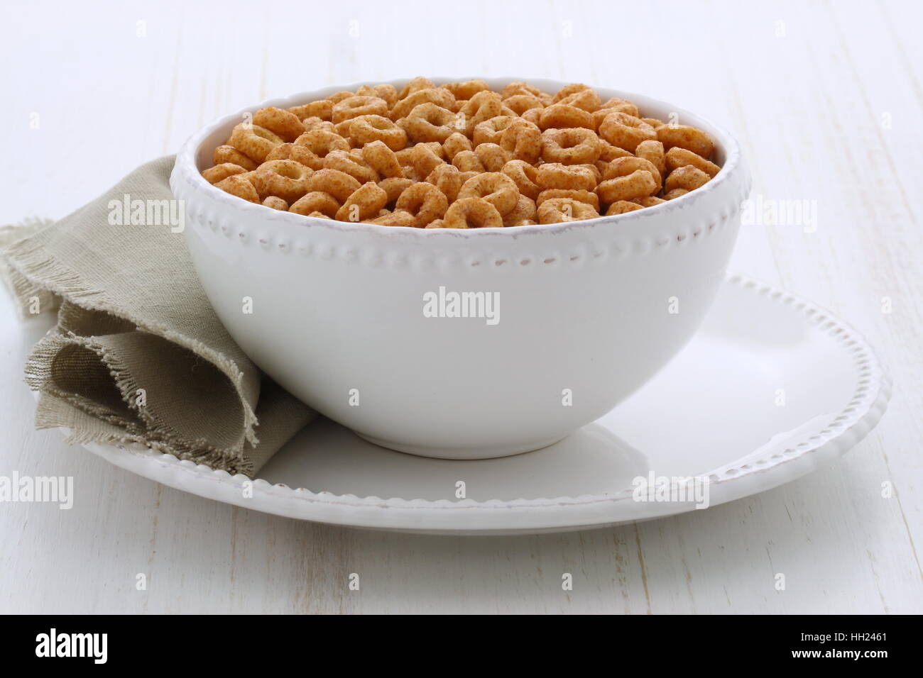 Healthy and delicious whole wheat cereal loops Stock Photo - Alamy