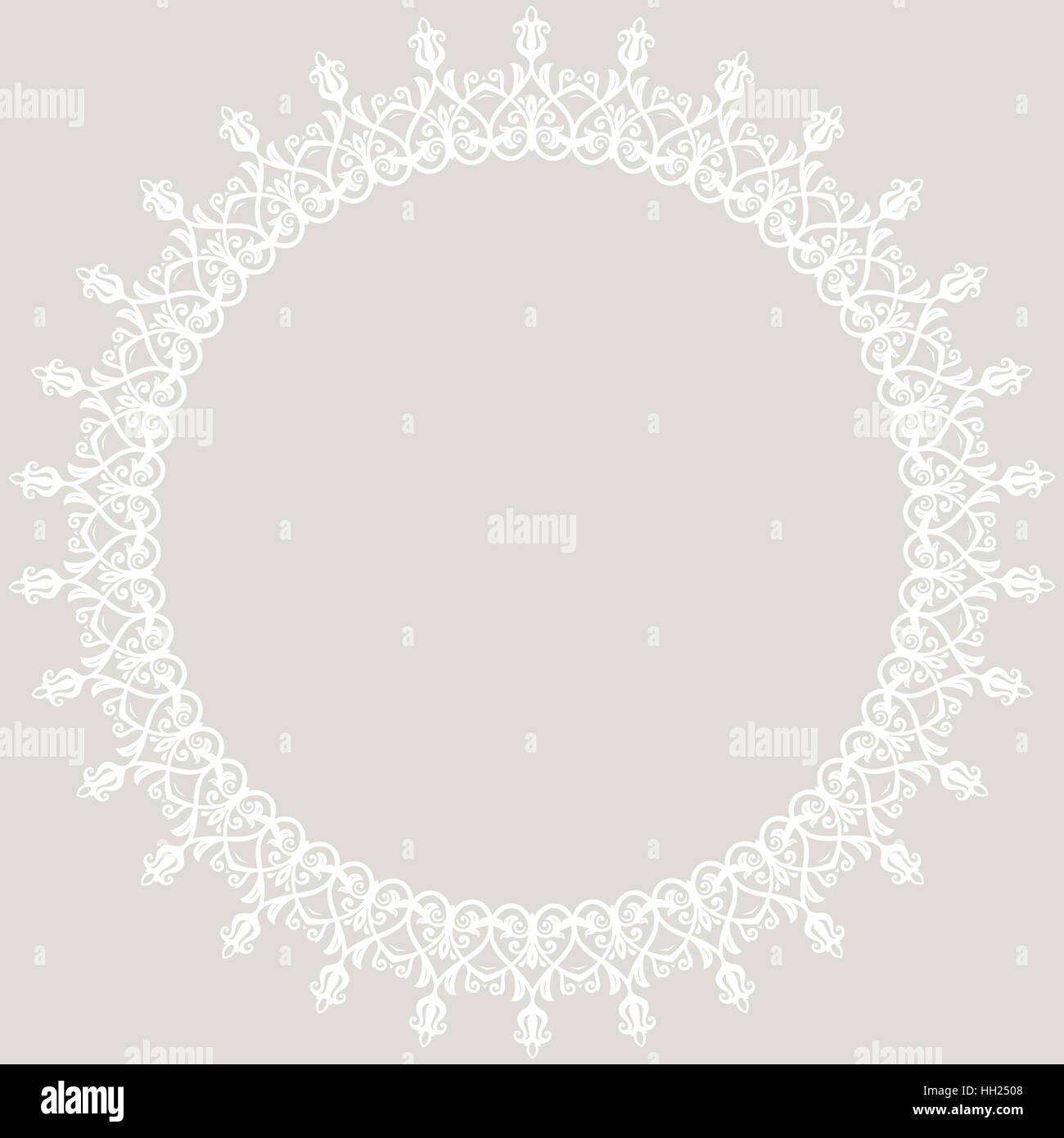 Floral Modern Round Frame Stock Photo - Alamy