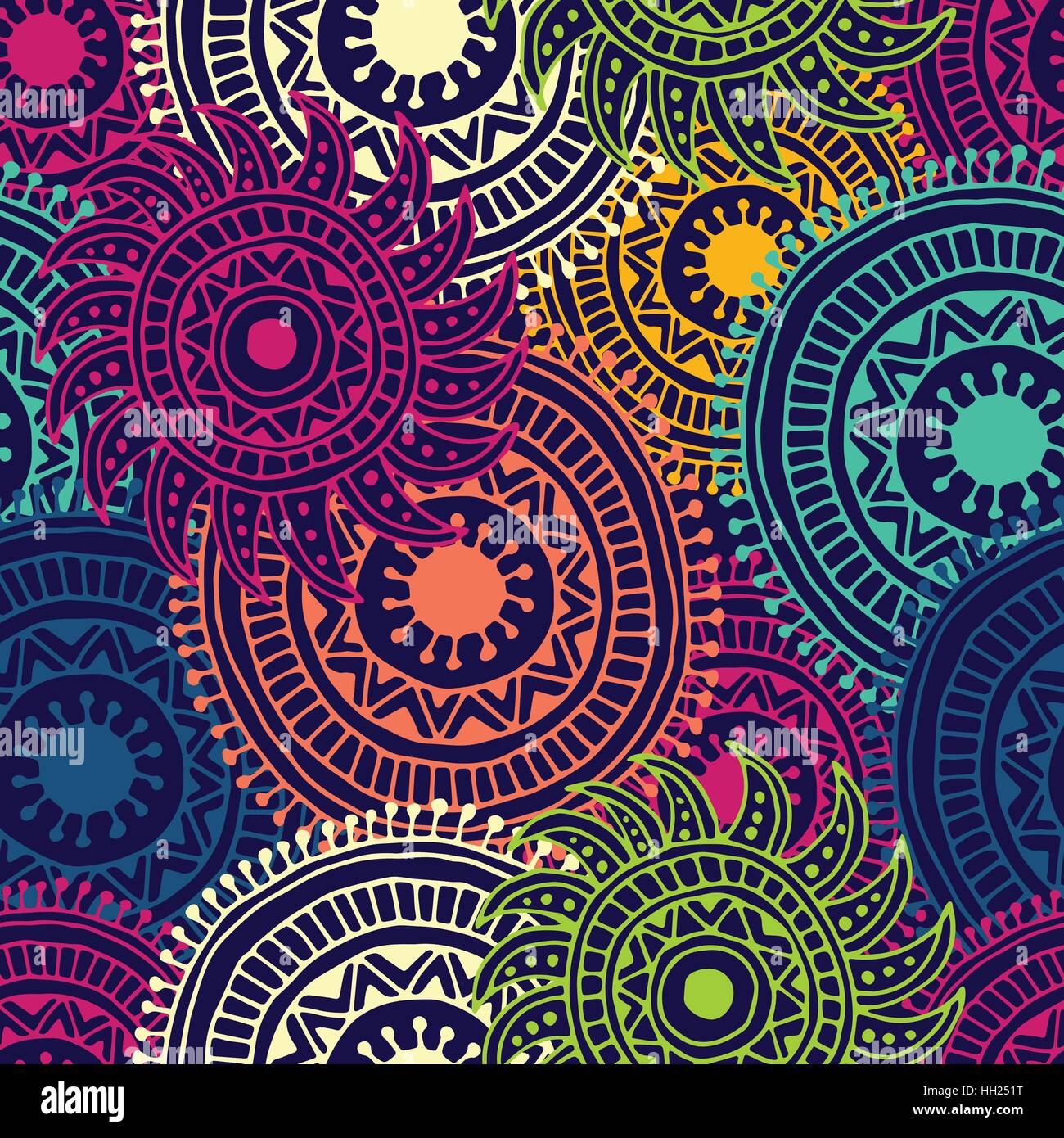 Vector abstract hand drawn background. Zentangle style seamless pattern ...