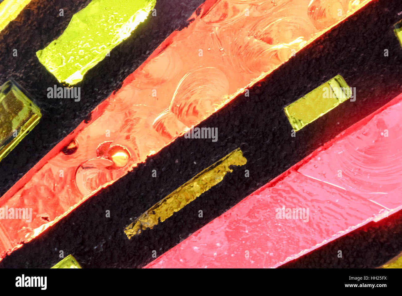 Photograph of a colorful stained glass window texture Stock Photo - Alamy