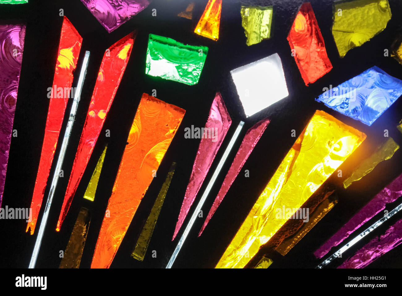 Photograph of a colorful stained glass window texture Stock Photo - Alamy