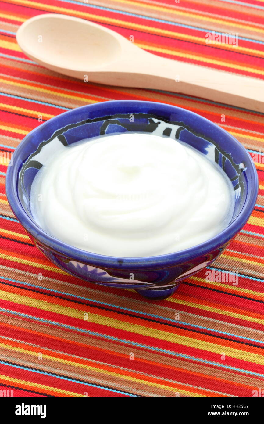 Delicious sour cream a traditional ingredient in France, Russia ...