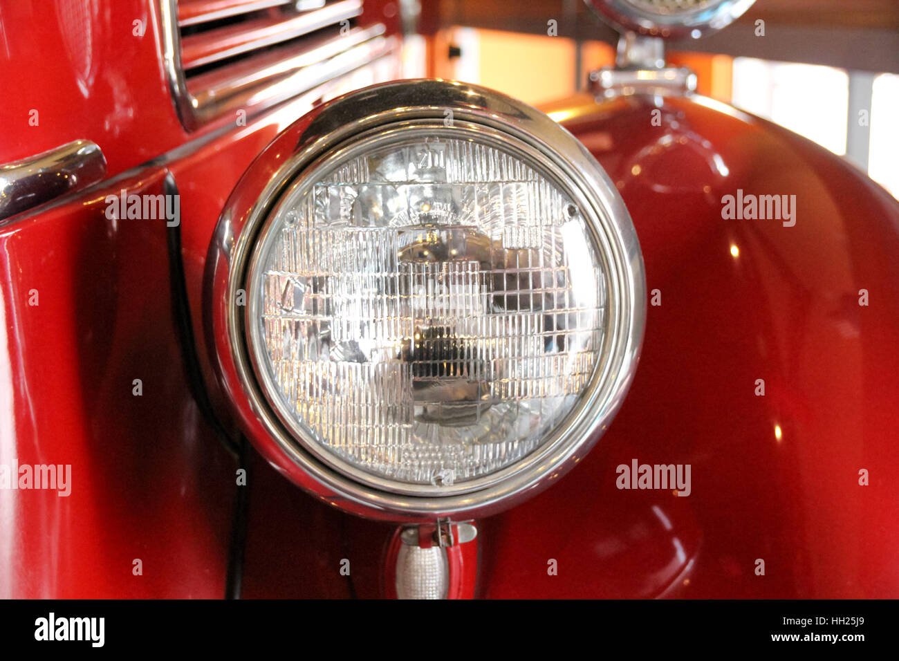 Old red fire truck hi-res stock photography and images - Alamy