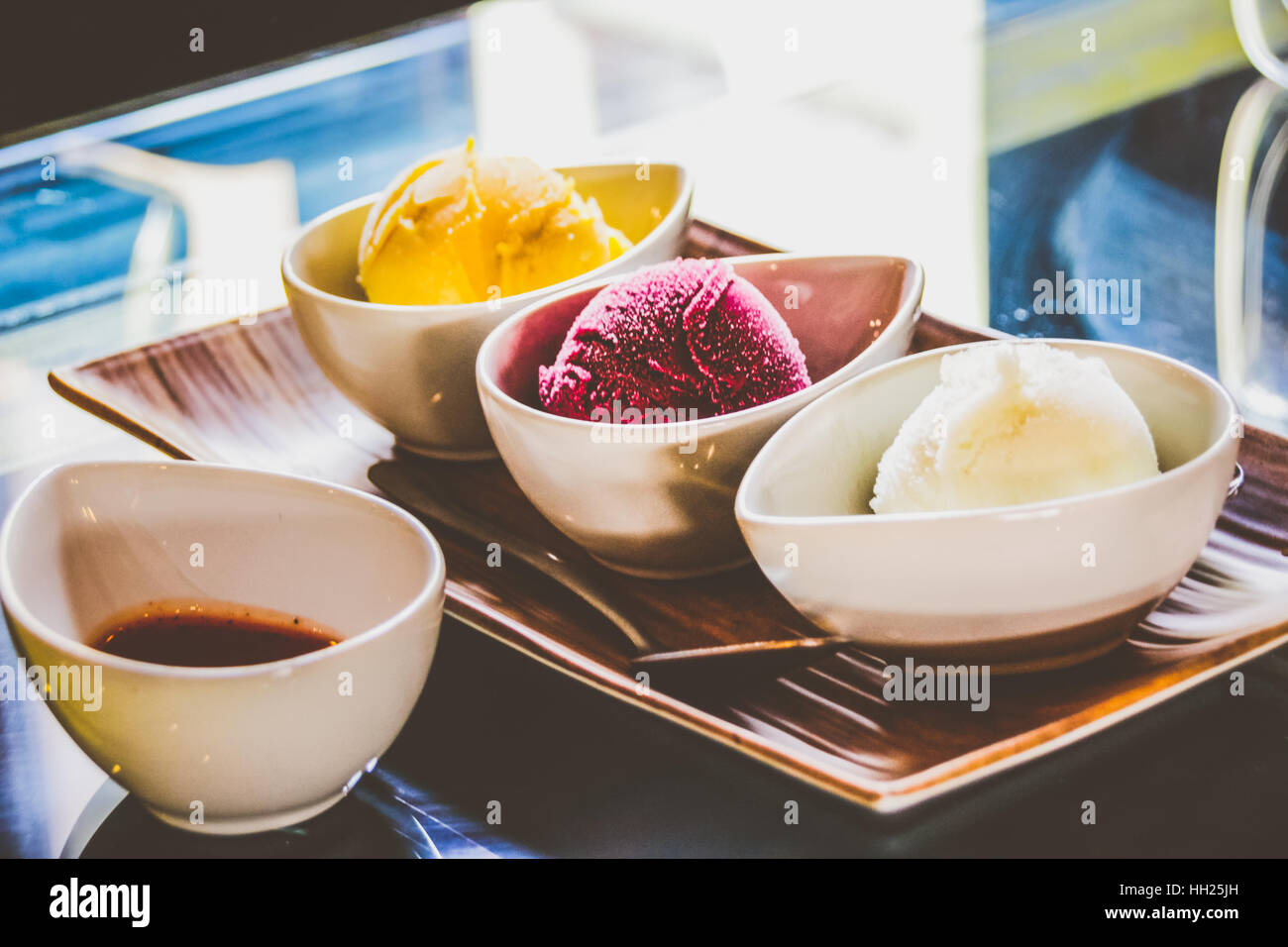 Three flavor ice cream hi-res stock photography and images - Alamy