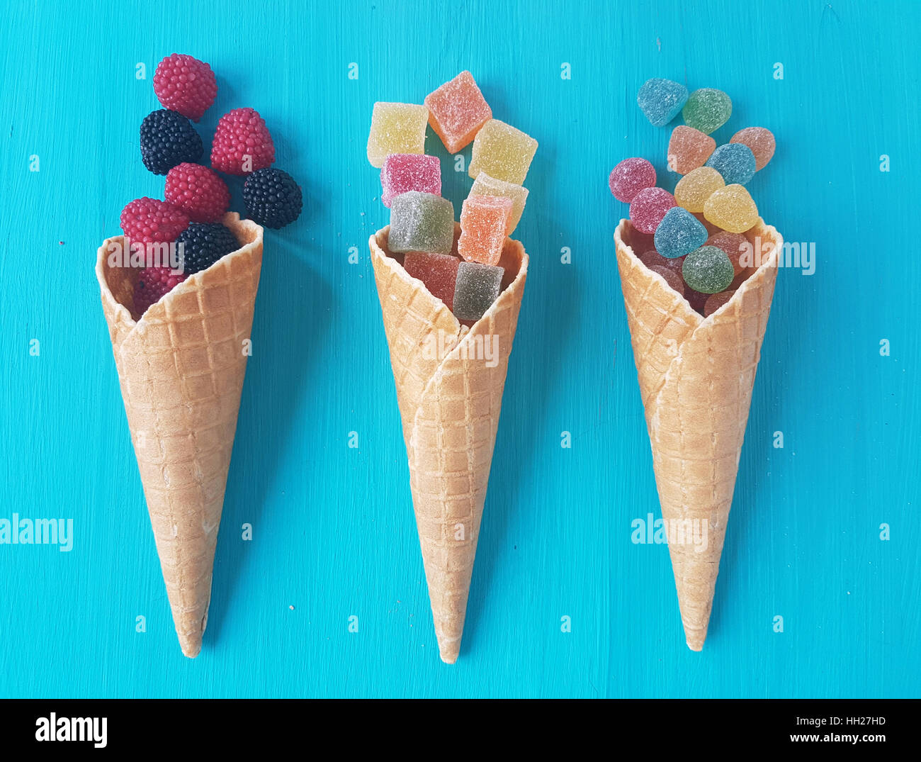 jelly candies in a cone Stock Photo - Alamy