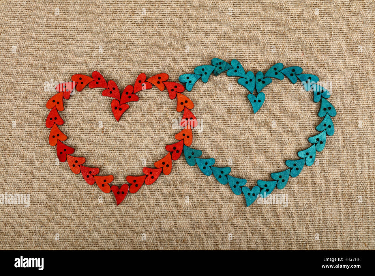 Two Hearts Sewn Together