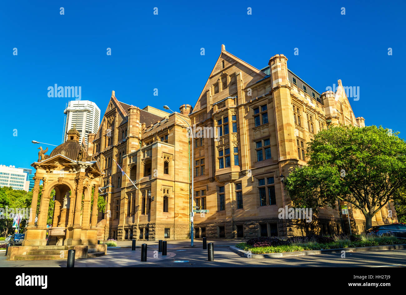 Land Titles Office, a sandstone Neo-Gothic building in Sydney Stock ...