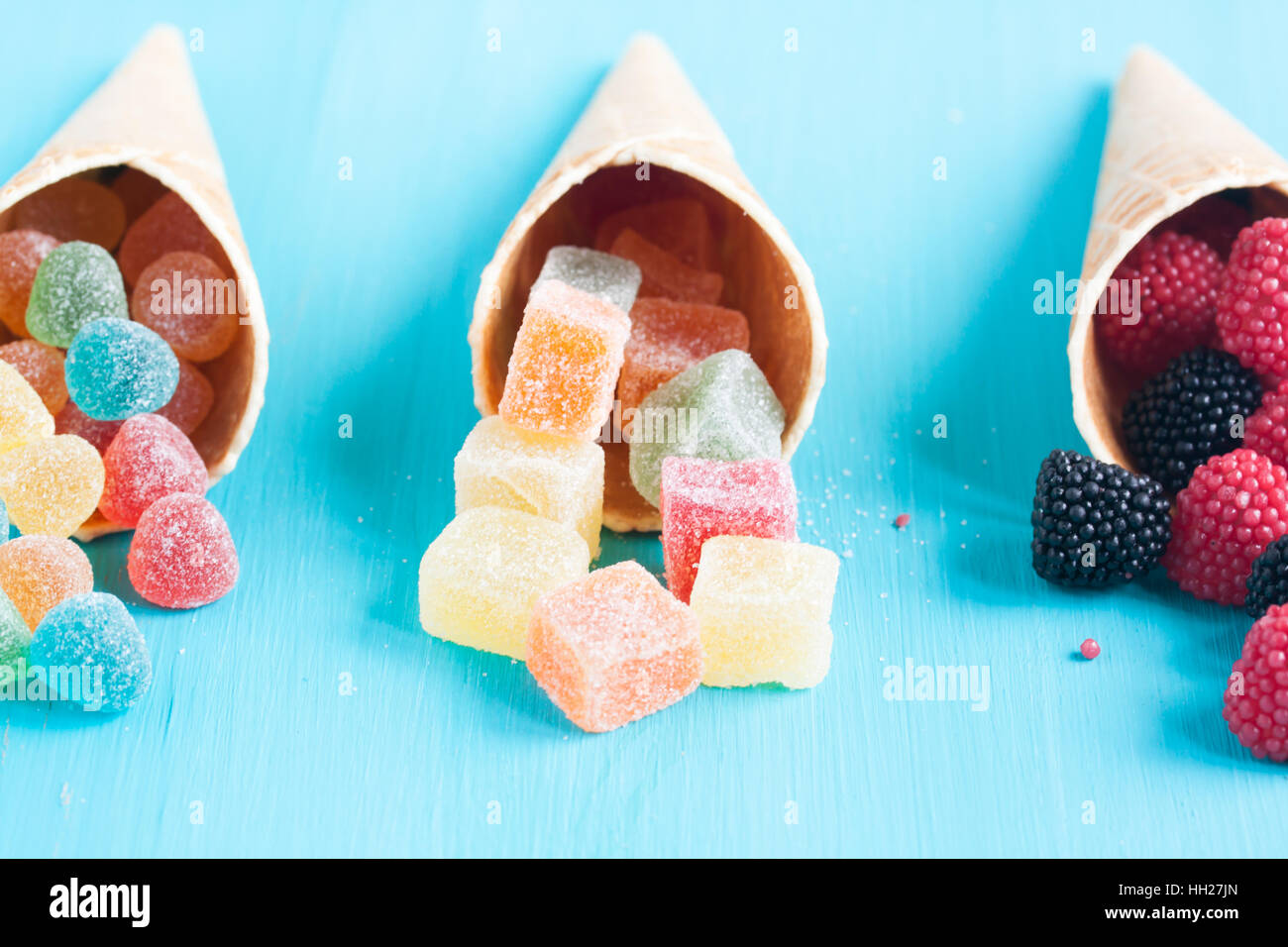 jelly candies in a cone Stock Photo - Alamy