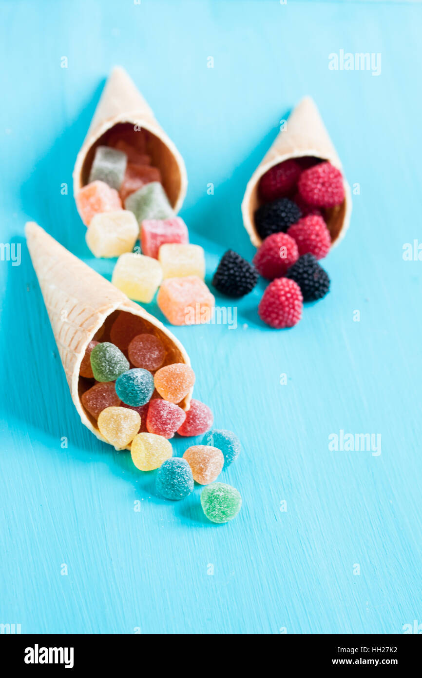 Jelly candies in a cone hi-res stock photography and images - Alamy